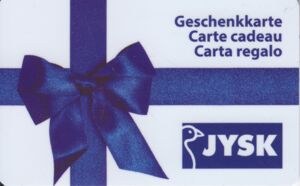 Geschenkkarte: Jisk (Jysk, Schweiz(Jysk) Col:CH-JYSK-001.b