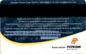 Functional Card: Petrom Card (Filling Stations, Romania(Petrom) Col:RO ...