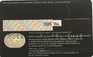 Bank Card: Ball (Raiffeisen Bank Polska S.A., PolandCol:PL-MC-0538.02