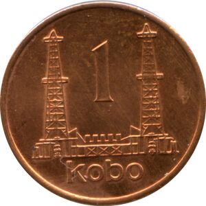 Coin: 1 Kobo (Reduced size) (Nigeria) (1991~1993 - 3rd Circulation series) WCC:km8.2a
