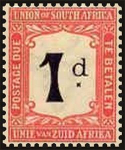 Stamp: Figure (South Africa(Postage Due) Sg:ZA D2w,SAC:ZA D2b
