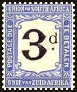 Stamp: Figure (South Africa(Postage Due) Sg:ZA D4w,SAC:ZA D4a
