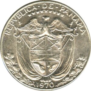 Moneda: ½ Balboa ("Medio") (Panamá(1929~Today - Republic (2nd ...