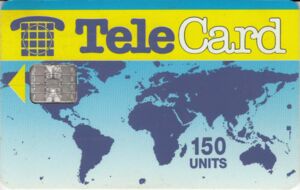 Tarjeta Telefónica: 150 World Map SI-7 (dot and logo) / white reverse ...