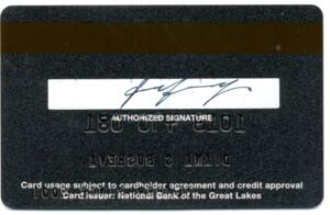 Bank Card: Saks Fifth Avenue (National Bank of the Great Lakes, United ...