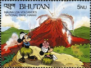 Stamp: Mauna Loa Volcanoes National Park, Hawaii - Mickey, Minnie ...