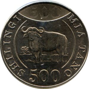 Moneda: 500 Shilingi (African Buffalo - Syncerus caffer) (Tanzania(1961 ...