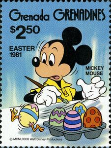 Stamp: Mickey Mouse (Grenada Grenadines(Disney - Easter 1981 - Walt ...