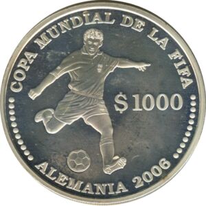 Moneda: 1,000 Pesos (FIFA World Cup - Alemania 2006) (Uruguay(1992~Hoy ...