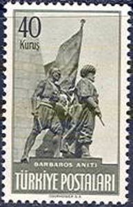 Stamp: Monument to Khizr Barbarossa (Türkiye (Turkey)(Fleet Day) Mi:TR ...