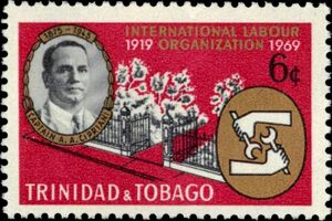 Stamp: Capt. A. A. Cipriani and Entrance to Woodford Square (Trinidad ...