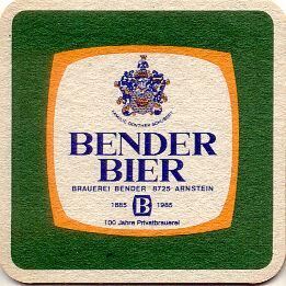 Beer Coaster: Bender (Brauerei Bender, Germany, Federal RepublicCol:DE ...