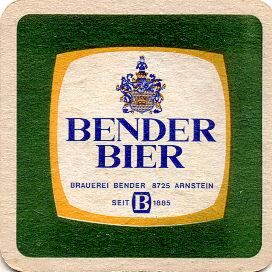 Beer Coaster: Bender (Brauerei Bender, Germany, Federal Republic ...