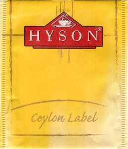Tea Bag: Ceylon Label, ® in logo, bs ISO 22000:2005 & HACCP (Hyson, Sri ...