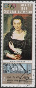 Timbre: Isabel Brandt, by Peter Paul Rubens (Yémen, République Arabe ...