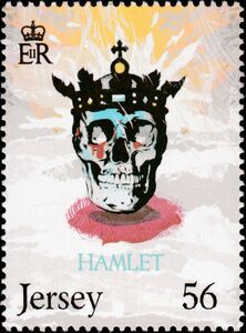 Stamp: Hamlet (Jersey(450th Birth Anniv of William Shakespeare) Mi:JE ...