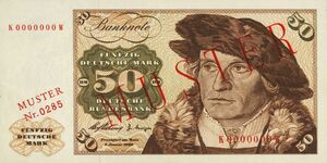Banknote: 50 Deutsche Mark (Germany, Federal Republic(1960 Issue) Wor:P-21s