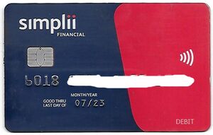 Bank Card: Simplii Financial Debit (Simplii Financial, Canada) Col:CA ...