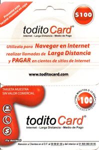 Tarjeta Telefónica: Todito Card (Remote Memory Mexico, México(Todito ...