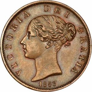 コイン: ½ Pence (Victoria) (イギリス(1837~1901 - 7th Queen Victoria) Col:GB ...