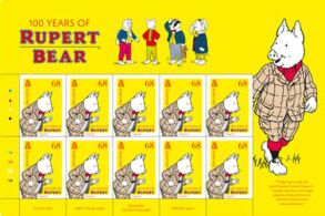 Stamp: Podgy Pig (Guernsey(Rupert Bear Cartoon, Centenary) Mi:GG 1787KB 📮