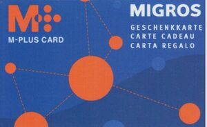 Geschenkkarte: M-Plus card (Migros, Schweiz(Migros) Col:CH-MIG-2027-000-V10