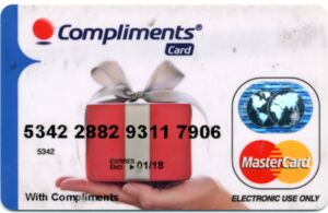 Bank Card: Edenred MasterCard Compliments - 02/16 (Edenred, BulgariaCol ...