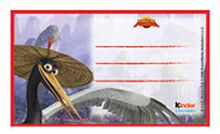 Meal Toy: Meister Crane (Stickers, Italy(Kinder - Kung Fu Panda) Col ...