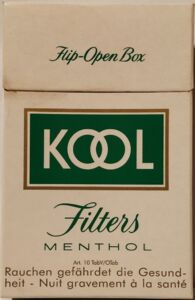Cigarette Pack: Kool Filters (SwitzerlandCol:CH-CT-0076