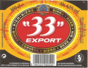 Drink Label: " 33 " (Heineken France, FranceCol:FR-BEER-000238