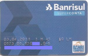 Cartões de bancos: Banrisul (Banrisul, BrasilCol:BR-GM-0085