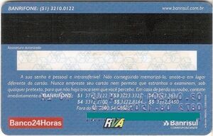 Cartões de bancos: Banrisul (Banrisul, BrasilCol:BR-GM-0085