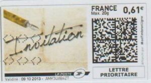 Stamp: Pen, Invitation (France: Personalized stamps(MonTimbrEnLigne ...