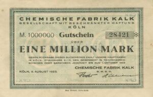 Banknote: 1 Million Mark (Rheinland(Köln) Kel:2686c.2