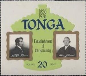 Stamp: Arrival of Christiany in Tonga (Tonga) (150th Anniversary of ...
