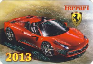 Pocket Calendar: Ferrari (Russia(Supercars) Col:RUS-2013-Car-012.07