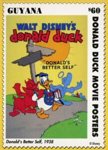 Timbre: Donald´s Better Self, 1938 (Guyana(Disney - Donald Duck Movie ...