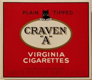 Cigarette Pack: Craven "A" Virginia Cigarettes (NetherlandsCol:NL-CT-0127