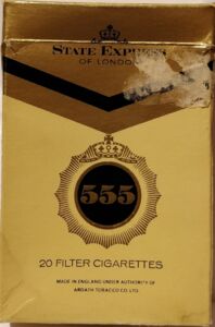 Cigarette Pack: 555 State Express (United Kingdom of Great Britain ...