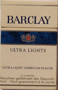 Cigarette Pack: Barclay Ultra Lights (Switzerland(Barclay Ultra Lights ...