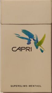 Cigarette Pack: Capri Superslims Menthol (United States of AmericaCol ...
