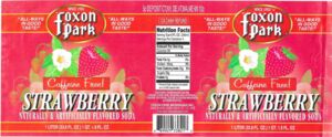 Drink Label: Foxon Park Strawberry (Foxon Park Beverage Inc., United ...