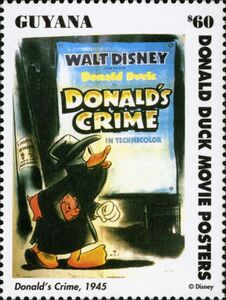 Stamp: Donald's Crime, 1945 (Guyana(Disney - Donald Duck Movie Posters ...