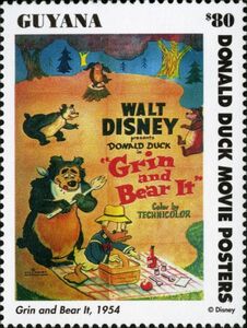 Stamp: Grin and Bear It, 1954 (Guyana) (Disney - Donald Duck Movie ...