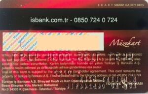 Bank Card: Maximum (Türkiye İş Bankası, Türkiye (Turkey)Col:TR-MC-0453