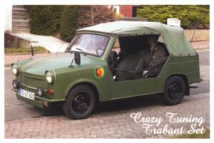Pocket Calendar: Trabant - army version (Bulgaria(Crazy Tuning Trabant ...