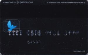 Bank Card: VISA monobank (Universal Bank, UkraineCol:UA-VI-0759.03