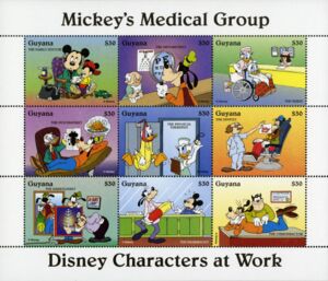 Stamp: Mickey's Medical Group (Guyana(Disney Characters at Work ...