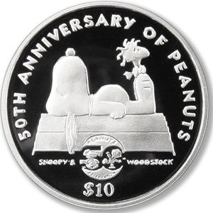 Coin: 10 Dollars (Snoopy & Woodstock) (Niue(Numismatic Product ...