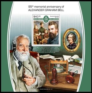 Stamp: Alexander Graham Bell (1847-1922) (Solomon Islands(Alexander ...